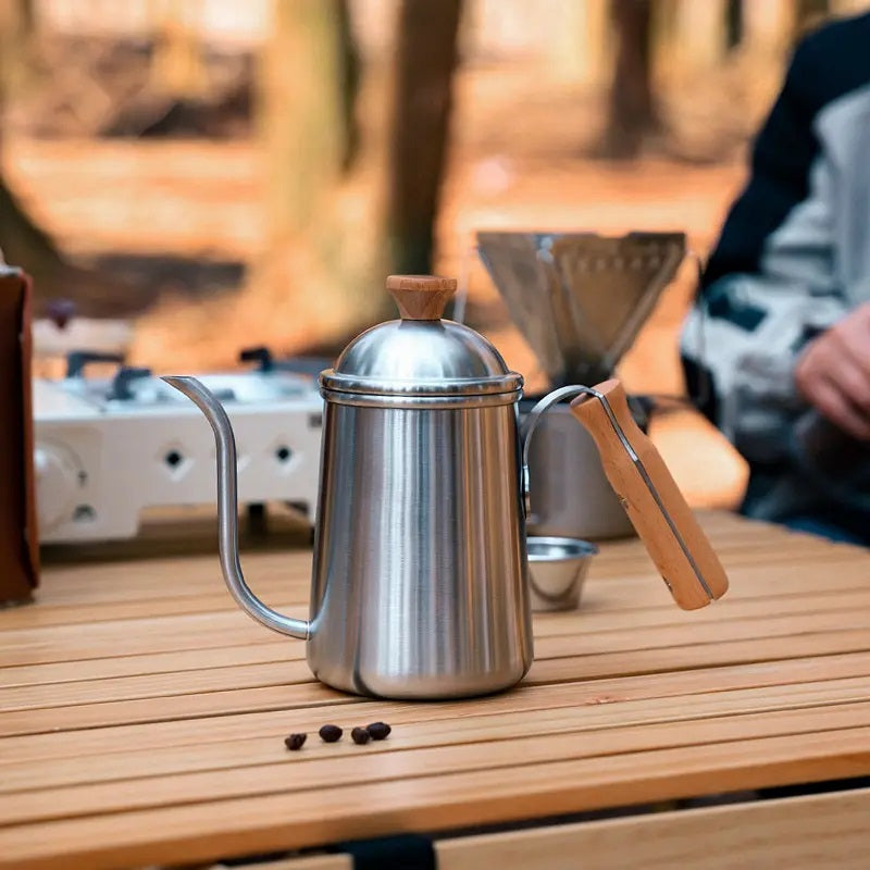 Premium 650ML Stainless Steel Gooseneck Coffee Kettle | Bell Tent Sussex